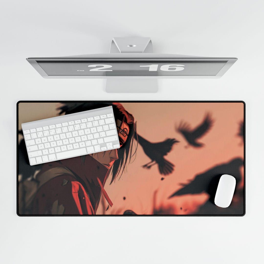 Itachi Uchiha Anime Crow Scene Desk Mat | Naruto Itachi Mouse Pad - Etsy