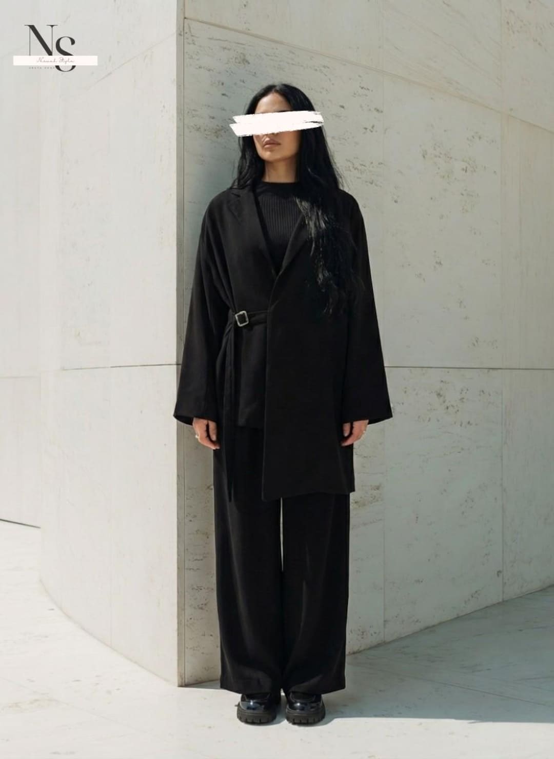 Black Modest Two Piece Set, Modern Muslim Women's Outfit, Turkish Style ...