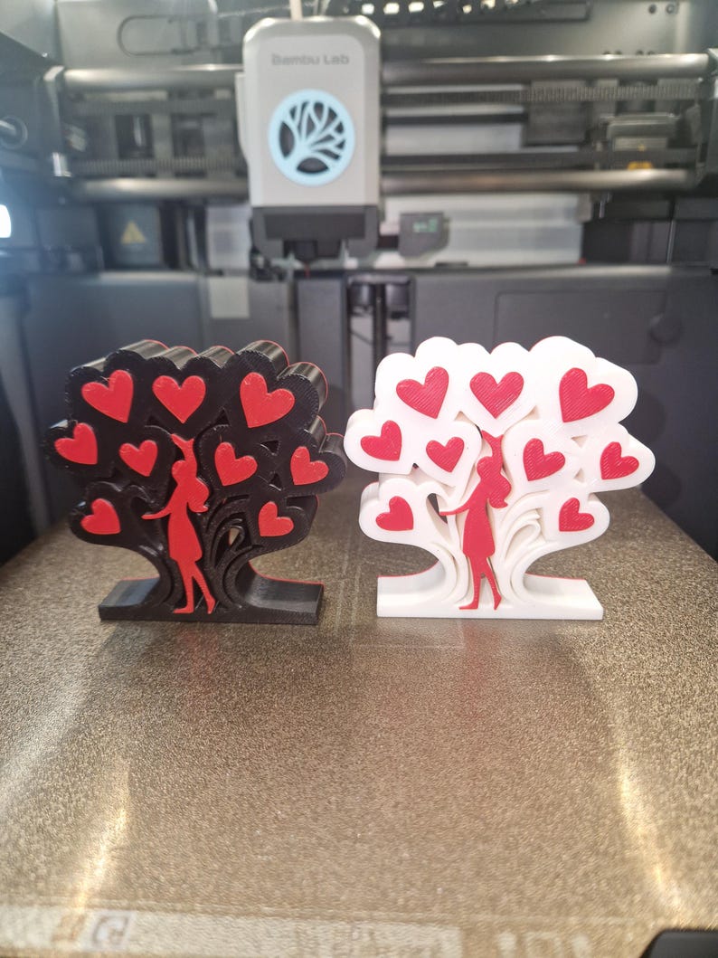 Tree of Love Sculpture | 3D Printed Romantic Home Decor | Anniversary ...