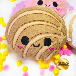 Kawaii Conchas Mini Plushies, Pretend Play Food Mexican Pan Dulce 3 ...