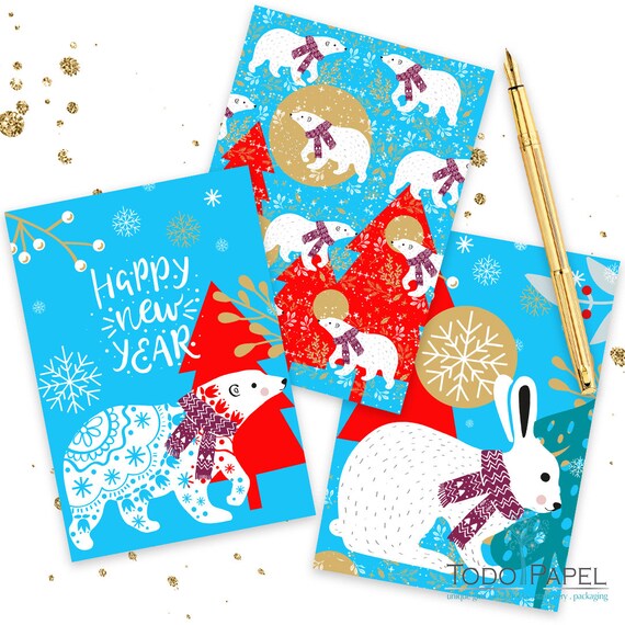 Scandinavian Winter Digital Planner Dashboard Christmas Cards | Etsy