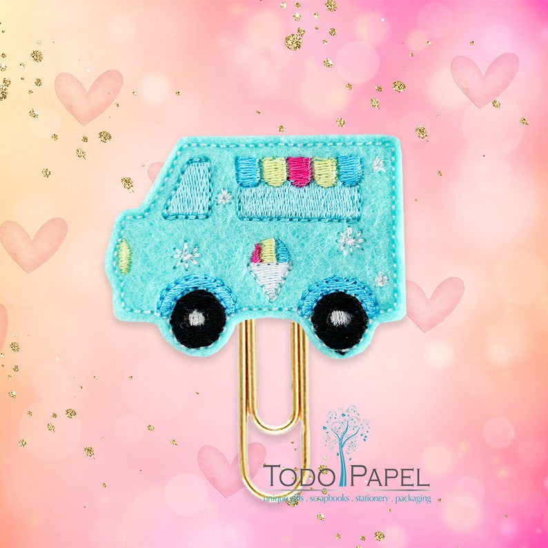 Food Truck Felt Paper Clips. Tacos Cupcakes Ice Cones Ice - Etsy