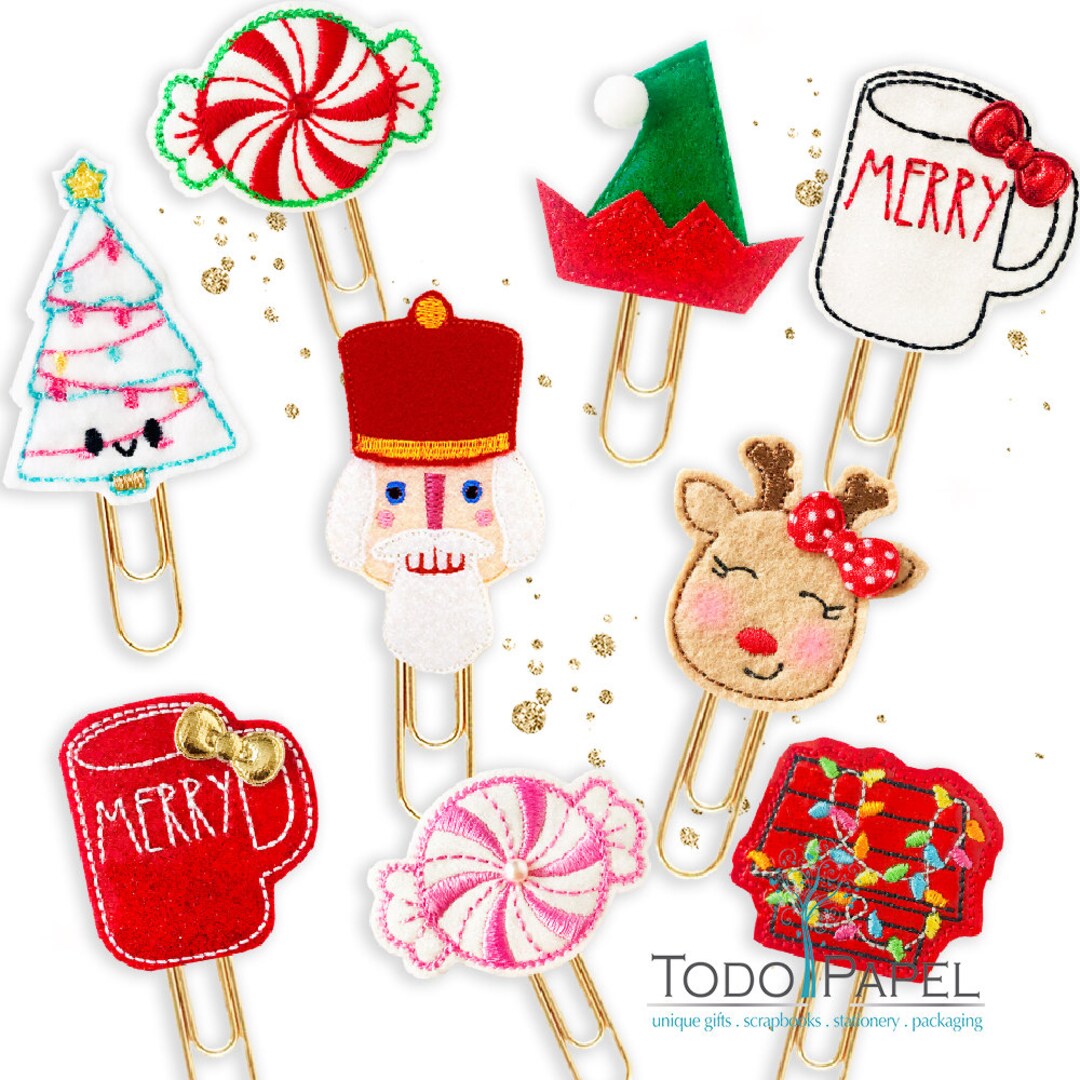 FELTIE Christmas Planner Paper Clips: Brooches, Magnets Felt & Vinyl ...