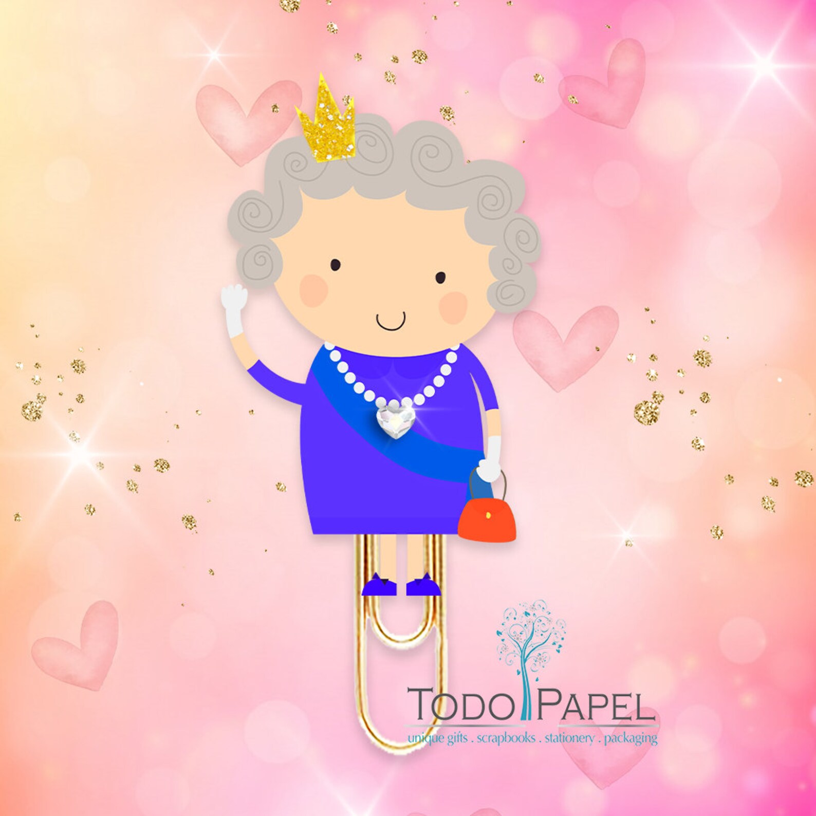 Queen Elizabeth II and Corgis Laminated Planner Paper Clips - Etsy