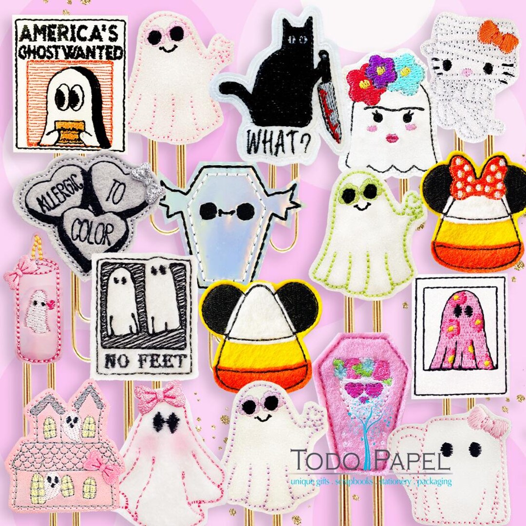 FELTIE Spooky Halloween Planner Clip, Brooch Pin, Magnet. 18 Designs - Etsy