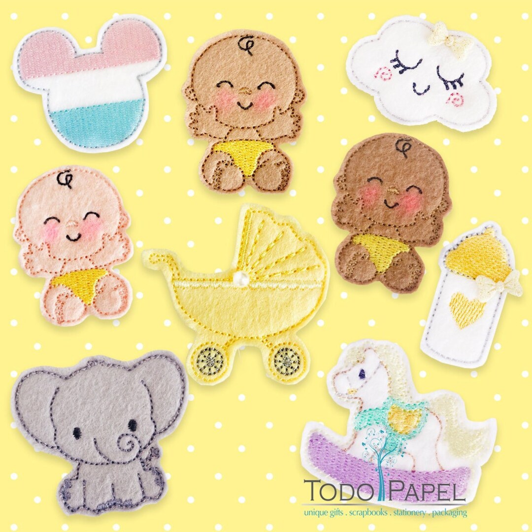 Baby Felties in Pink, Blue or Yellow- DIY Crafts for Baby Showers, New ...