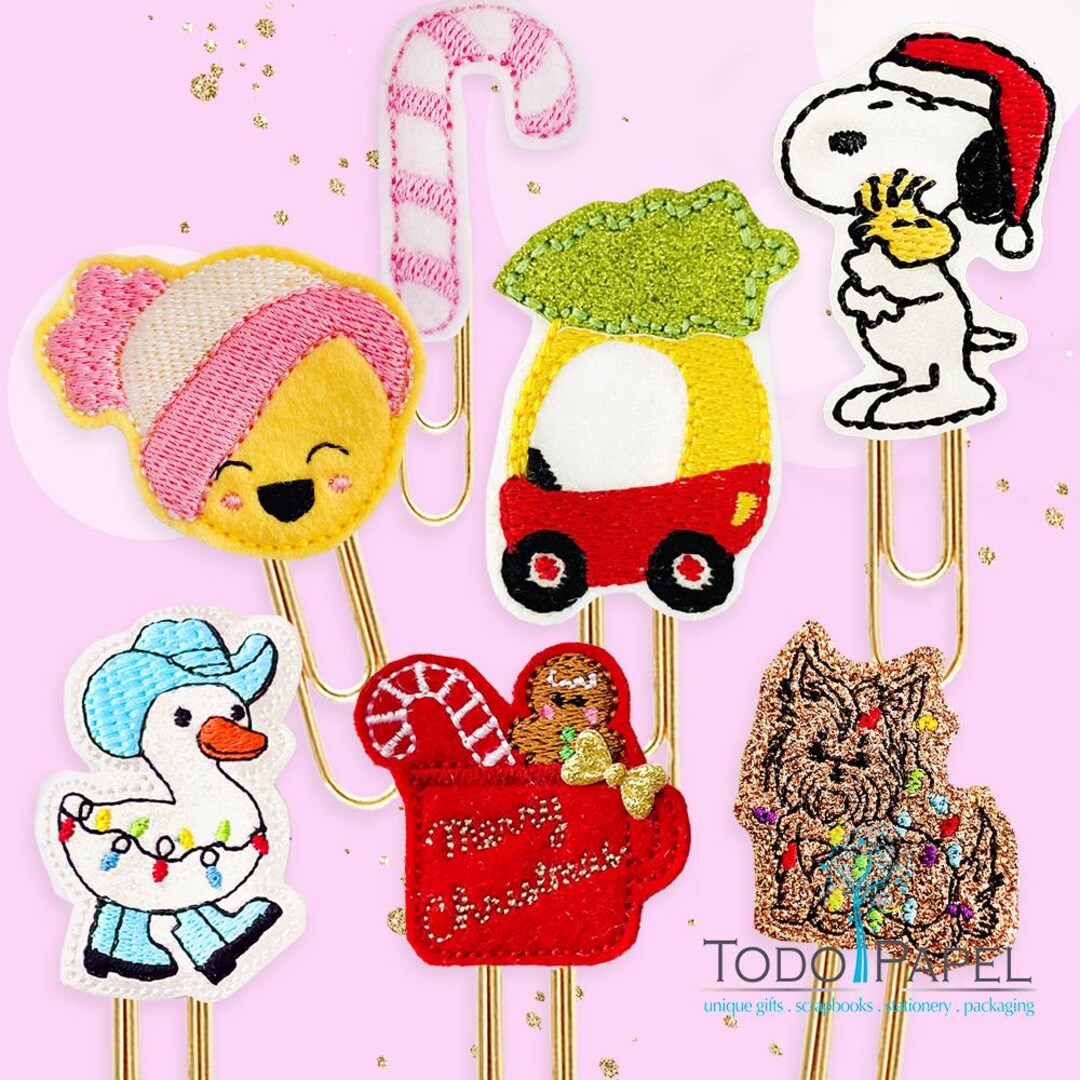 FELTIE Christmas Sparkle Paper Clips: Holiday Planner Accessories ...