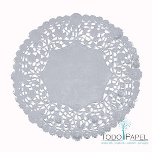 50ct - 12" SILVER Foil Lace Doilies - Premium Quality Sturdy Silver ...