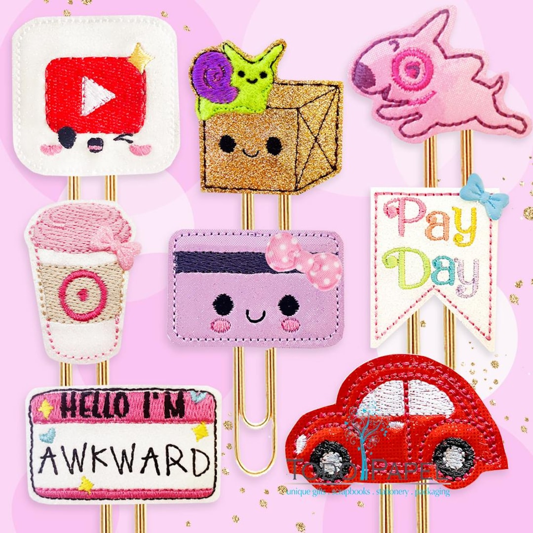 FELTIE Hello I'am Awkward Shopping Planner Accessories, Paper Clips ...