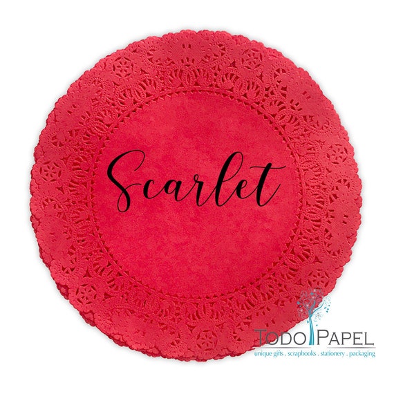 SCARLET RED Paper Lace Doilies 4 6 8 - Etsy