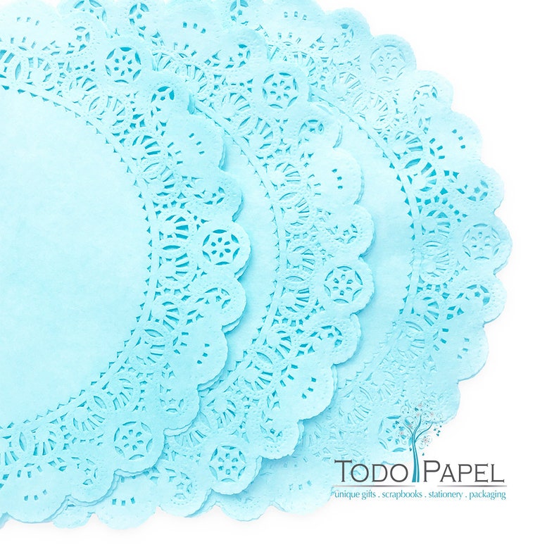 SKY BLUE Color Paper Lace Doilies Choose From 4 - Etsy