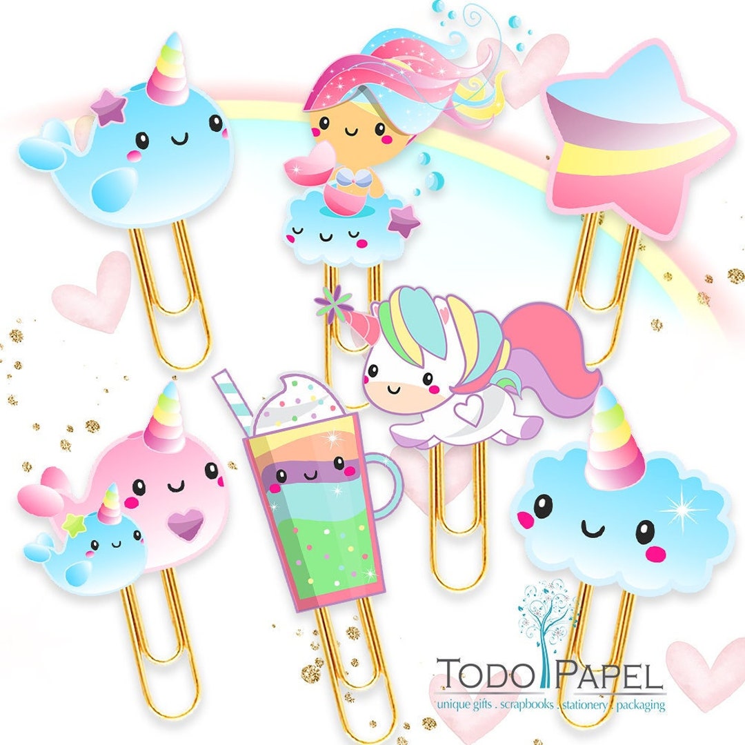 My Unicorn Life Laminated Planner Paper Clips Collection. Planner ...