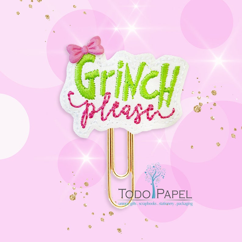 FELTIE Baby Grinch Christmas Paper Clips: Holiday Planner Accessories 5 ...