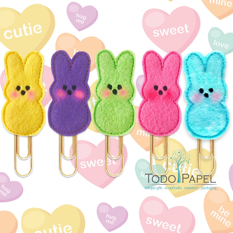 FELTIE Bunny Peep Paper Clip: Spring Planner Clip, Journal Accessory - Etsy