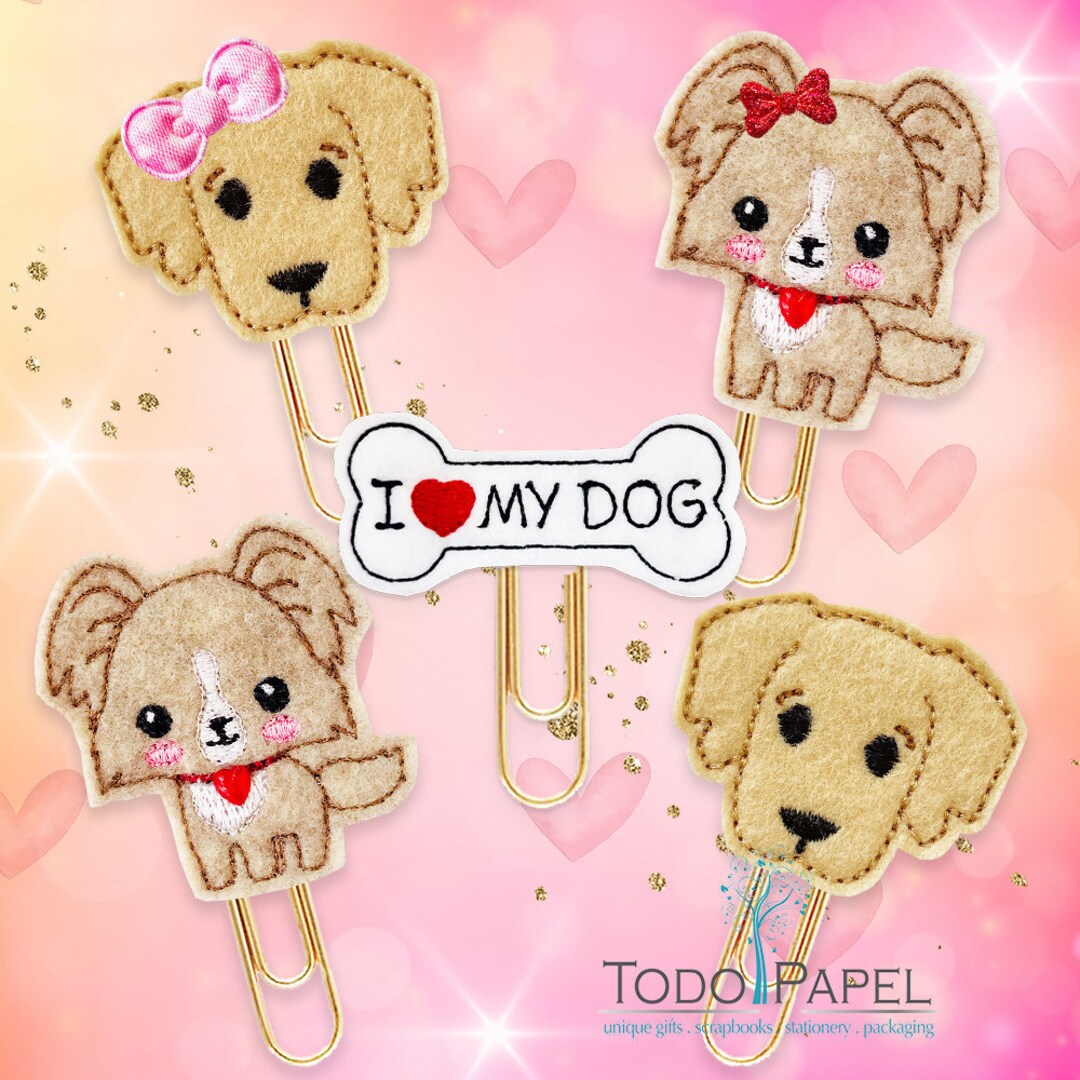 Puppy Love Planner Paper Clips or Magnet Collection - Novelty Planner ...