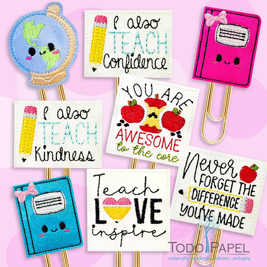 FELTIE Teacher Paper Clip, Magnet, or Pin: School Planner Accessory - Etsy