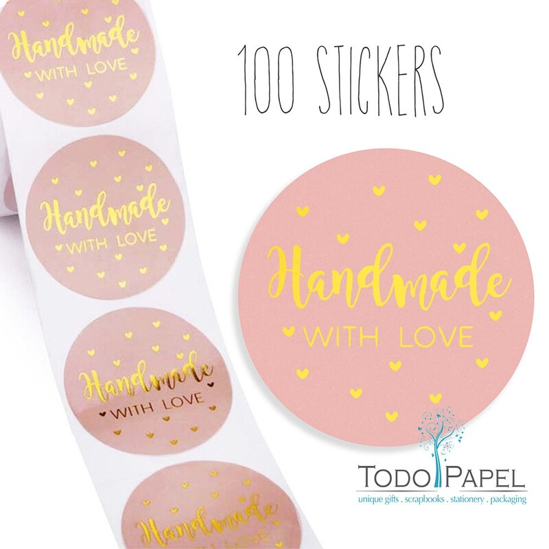 Made With Love Stickers - Etsy