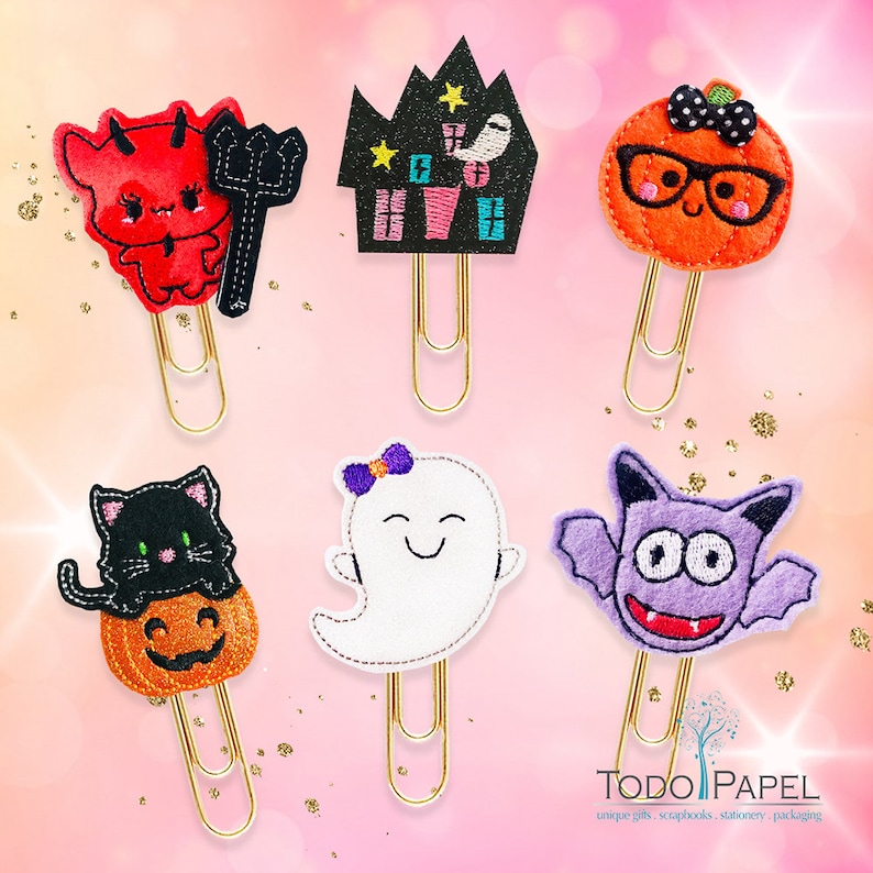 FELTIE Halloween Felt Paper Clip or Magnet: Spooky Planner ...