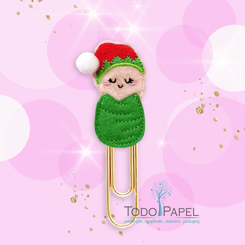 FELTIE Christmas Babies Felt Planner Clips: Embroidered Holiday Magnets ...