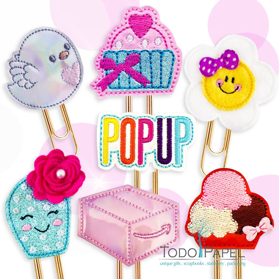 Pop up Fun Paper Clips for Planners, Agendas, Notebooks. Fun Designs ...