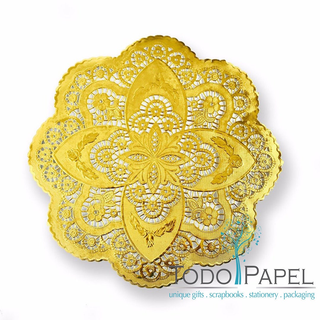 12 Inch Premium Gold Metallic Foil Paper Doilies - Unique Elegant ...