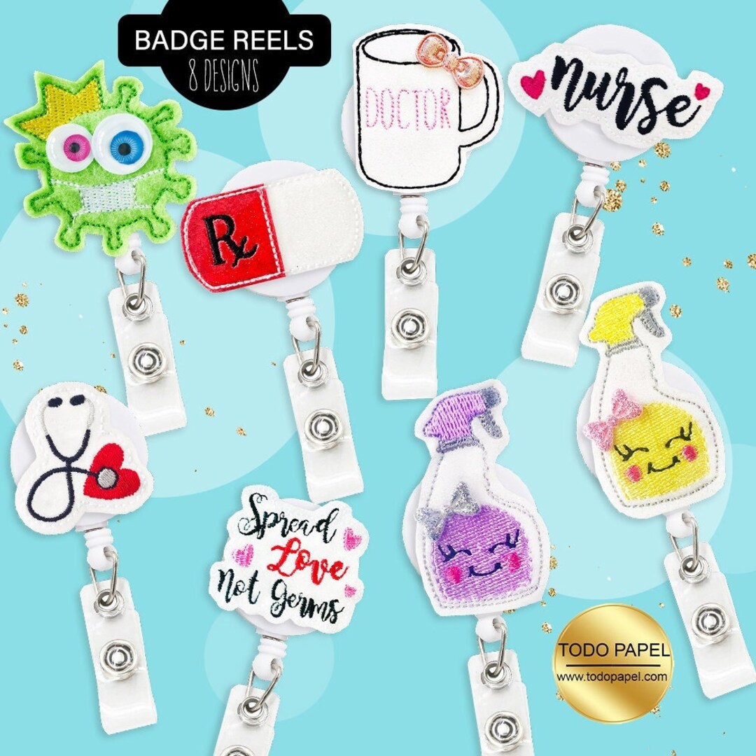 Medical ID Badge Reel for Nurses, Doctors, Pts, Caregivers 8 ...