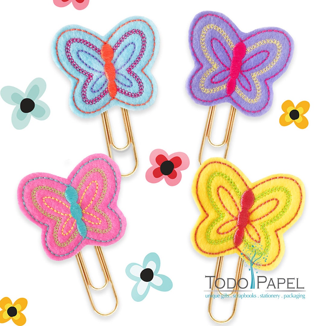 FELTIE Butterfly Paper Clips: Handmade Planner Clips, Novelty Gift - Etsy