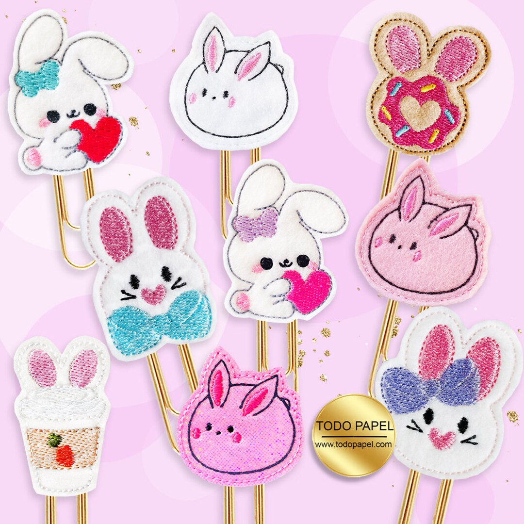 FELTIE Bunny Paper Clip – Planner Clip, Magnet, or Pin - Etsy