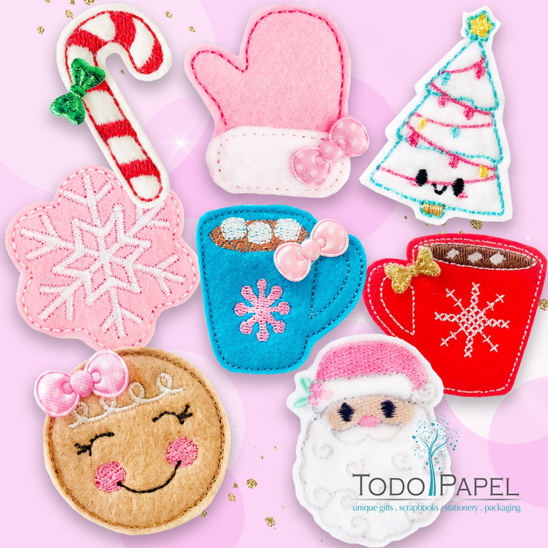 FELTIE Christmas Felt Embellishments: Winter Mittens, Tree, Cookie ...