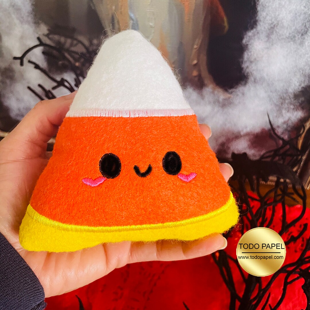 Kawaii Candy Corn Plushie: 4.5" Felt Halloween Stuffy - Etsy