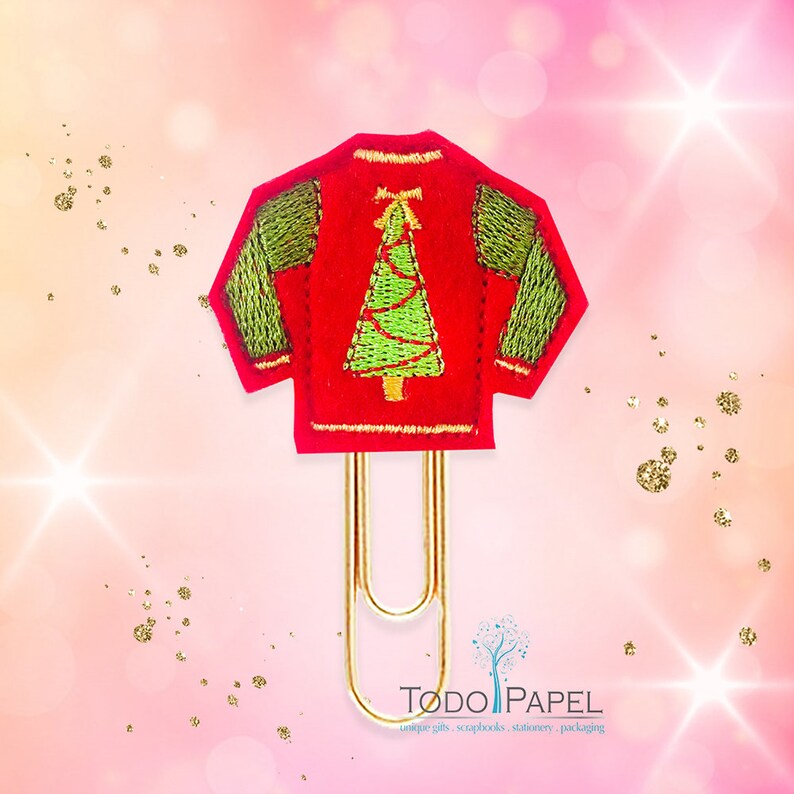 FELTIE Handmade Holiday Planner Paper Clips: Vinyl & Felt Christmas ...