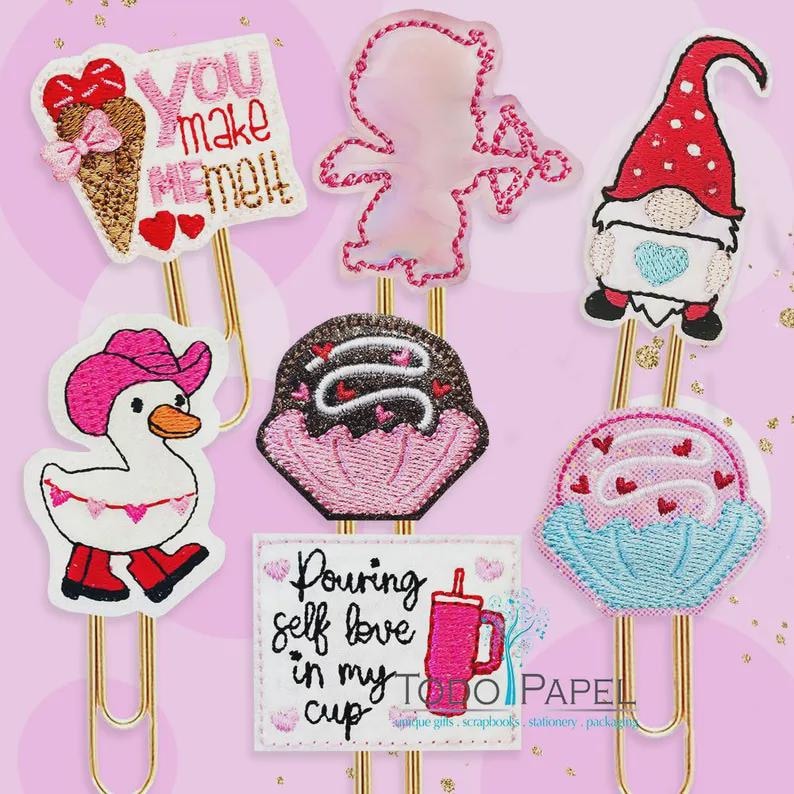 FELTIE Girly Planner Paper Clips, Magnets, Brooch Pins - Etsy