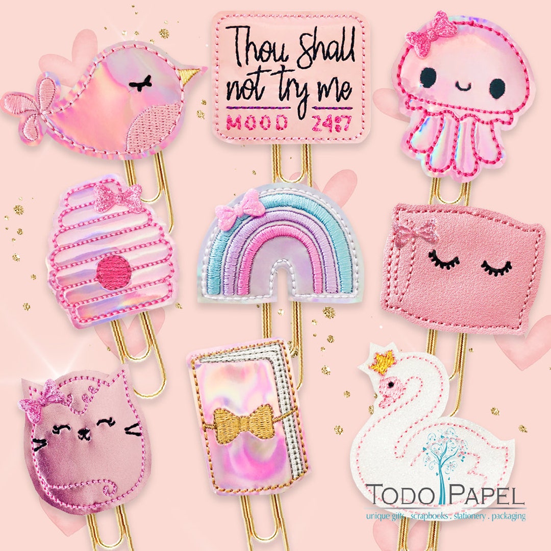 Oh so Pink Planner Paper Clip Collection! - Fun Handmade Vinyl & Felt ...