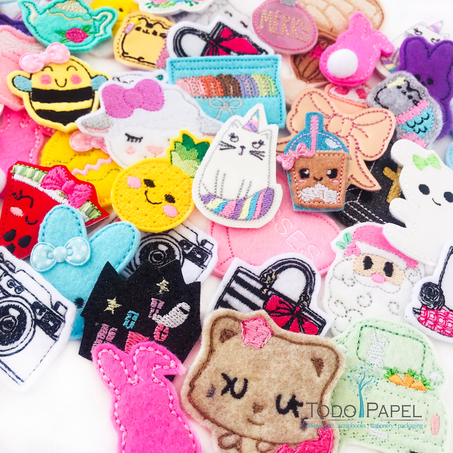 20 Fun Mixed FELTIES Destash SALE. Feltie Designs Lot of Felt - Etsy