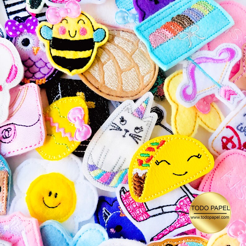 20 Fun Mixed FELTIES Destash SALE. Feltie Designs Lot of Felt - Etsy