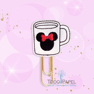 Girly Pink Mouse Planner Paper Clips, Magnets or Brooch. 6 Cute Designs ...