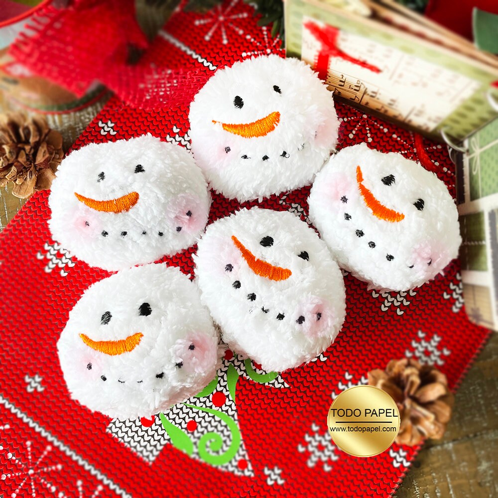 Embroidered Snowball Plushies: Indoor Snow Fight Balls, Set of 5 - Etsy
