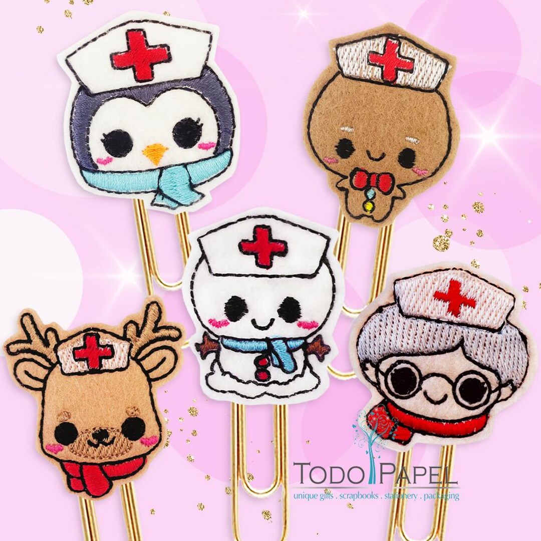 FELTIE Christmas Nurse Paper Clips: Holiday Planner Clips - Etsy
