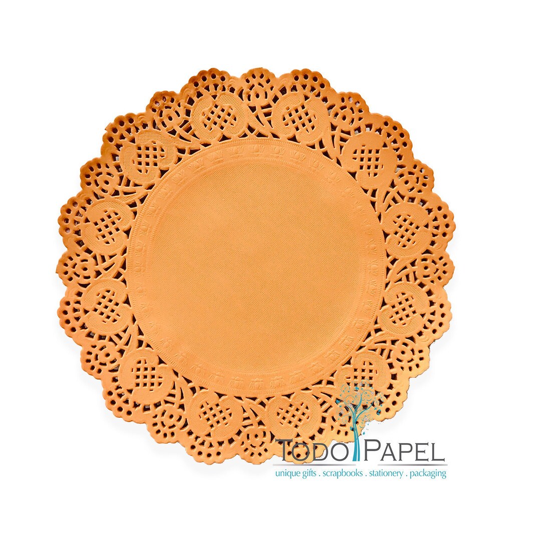 35 Pack 10 Rustic MEDITERRANEAN ORANGE Paper Doilies Wedding Reception ...