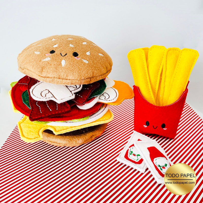 Felt Hamburger - Etsy