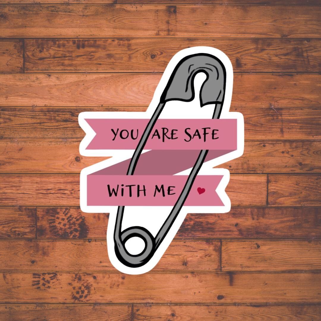 Safety Pin Sticker – Allyship & Solidarity Decal, Mental Health ...