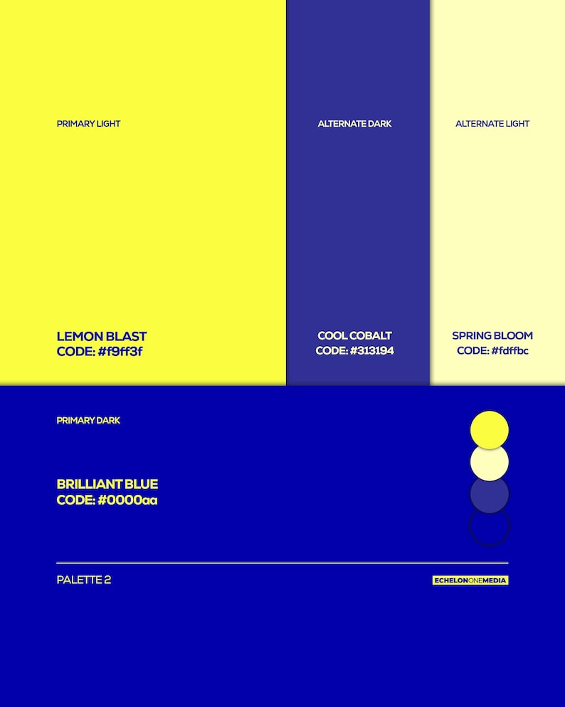 15 High-contrast Color Palette Guide | 4 Colors per Palette | Instant ...
