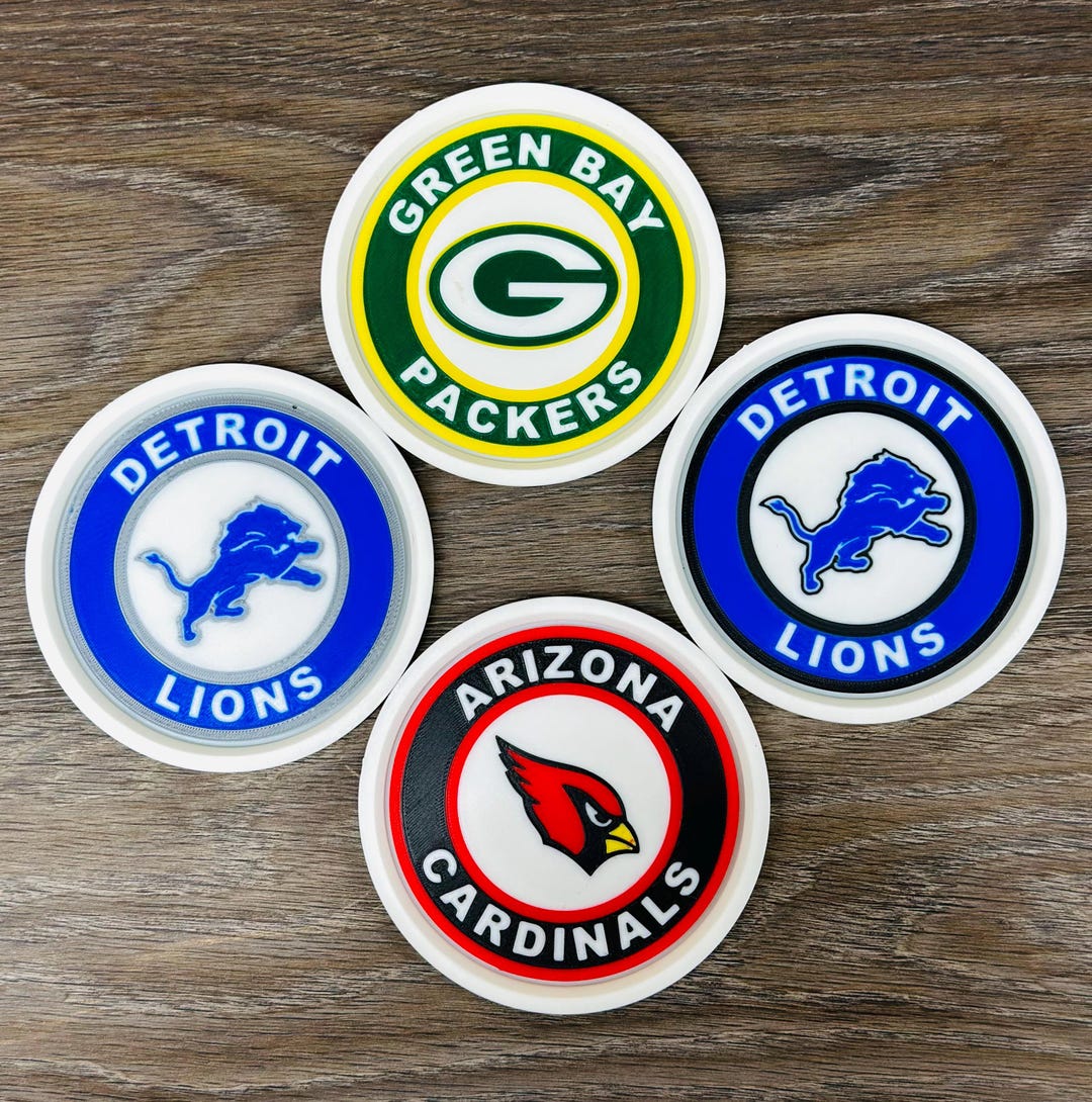 3D Printed Football Team Coasters | Fan Gift, Bar Decor - Set of 4 - Etsy