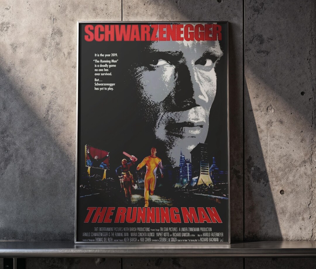The Running Man Movie Poster 1987 | Arnold Schwarzenegger Sci-fi Action ...