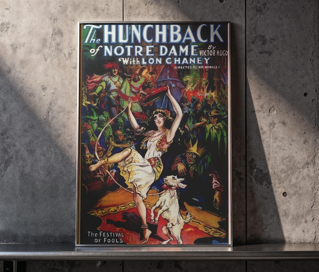 Lon Chaney Hunchback of Notre Dame 1923 Poster | Silent Film Quasimodo ...