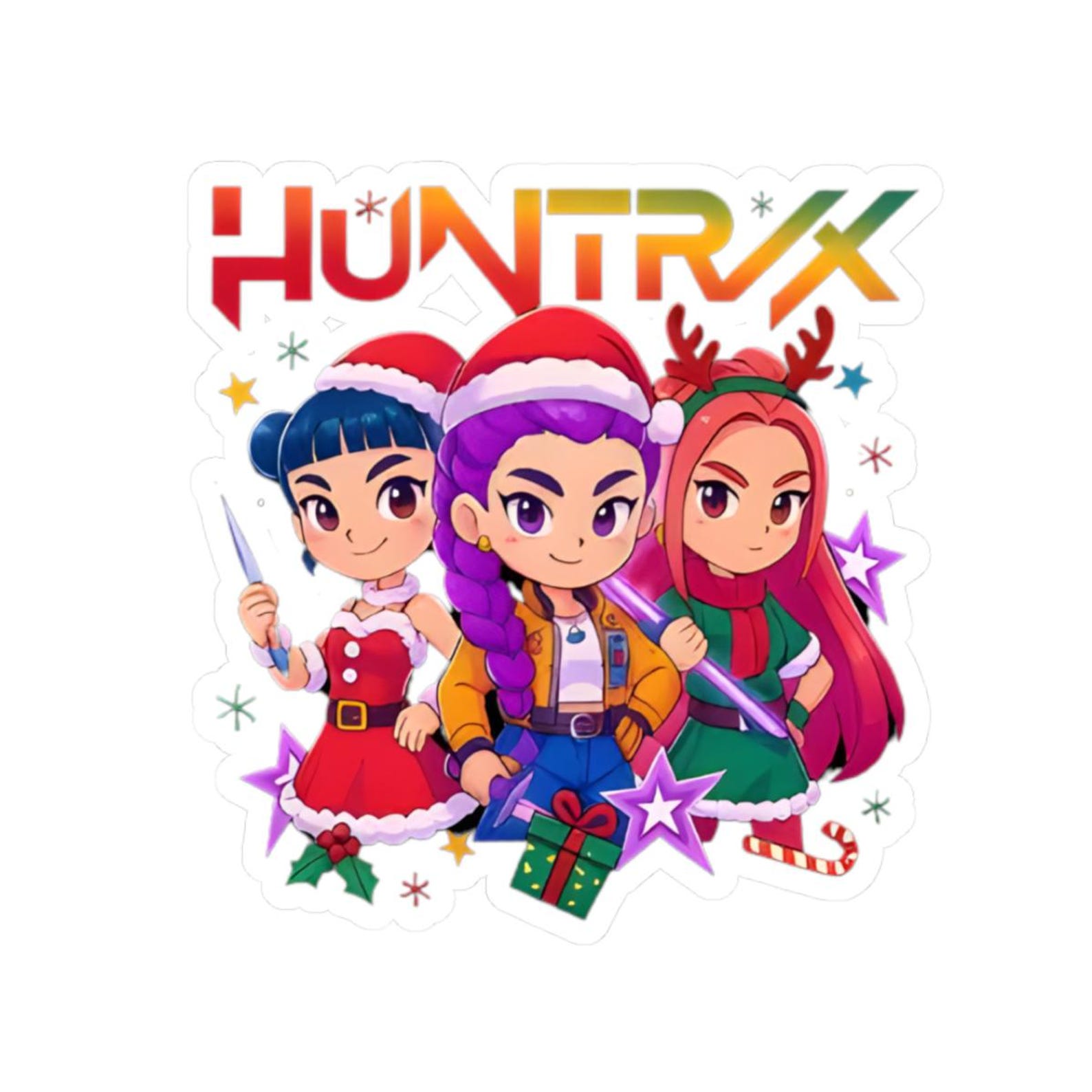 HUNTRX Holiday Trio Sticker - Etsy