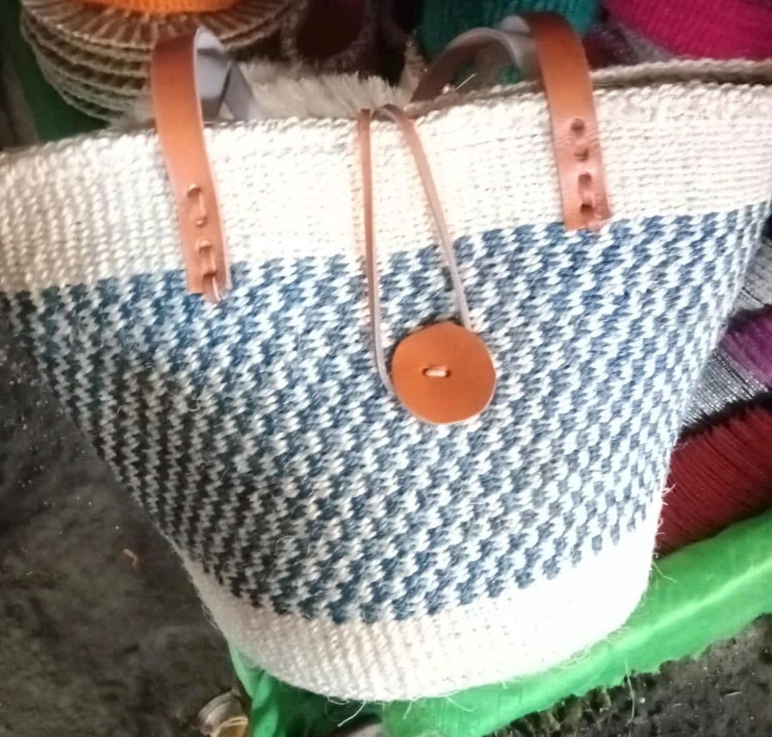 SPECIAL OFFER!!! Handmade African Sisal Tote Bag Large Woven Market ...