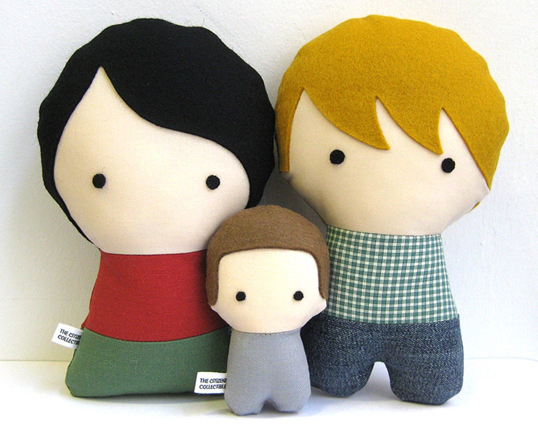 Handmade Personalized Family With Baby. Plush Doll. Custom Your Own ...