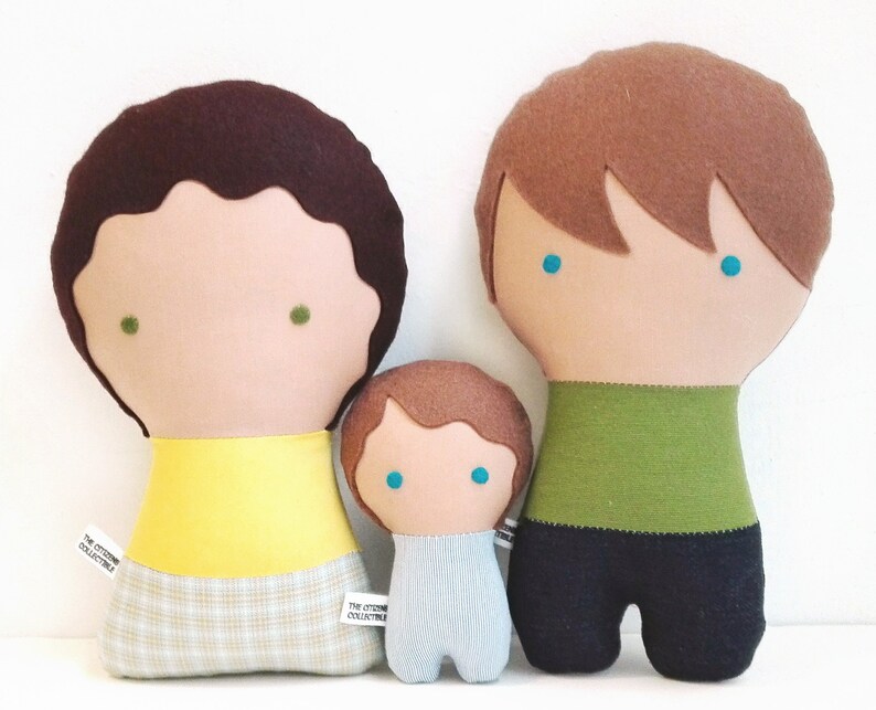 Handmade Personalized Family With Baby. Plush Doll. Custom Your Own ...