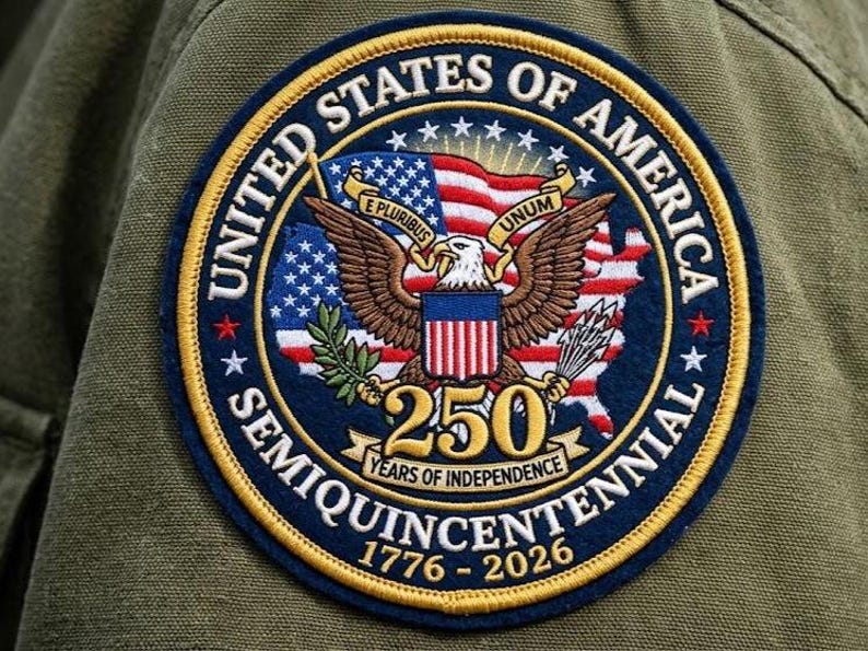 USA 250th Anniversary Patch, United States 1776-2026 Embroidered Patch ...